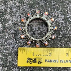 Coro | Jewelry | Vintage Coro Circle Rhinestone Brooch | Poshmark
